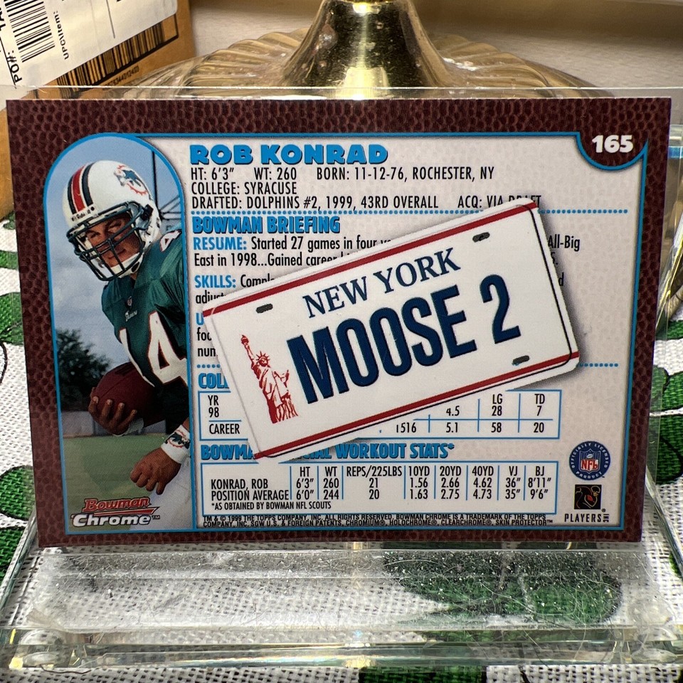 1999 Bowman Chrome Rob Konrad RC Miami Dolphins #165 | eBay