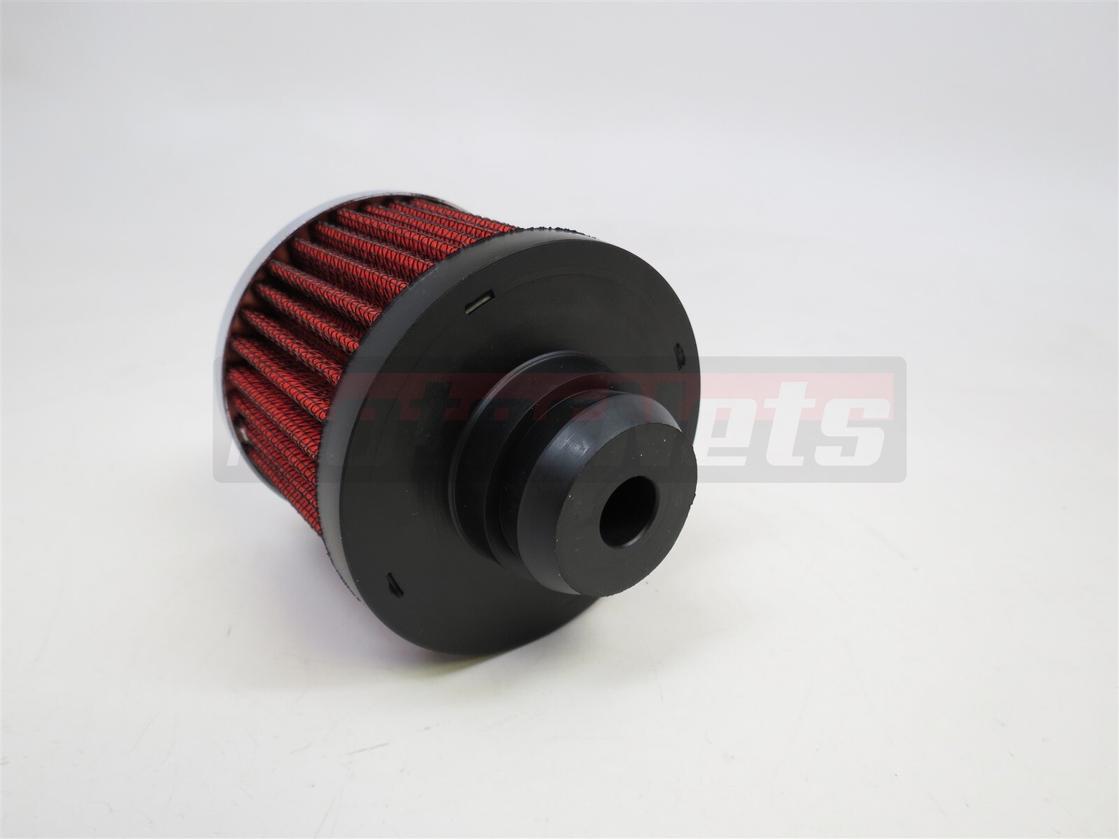 3" Chrome Red Washable Push-In Valve Cover Breather 1-1/4" SBC BBC ...