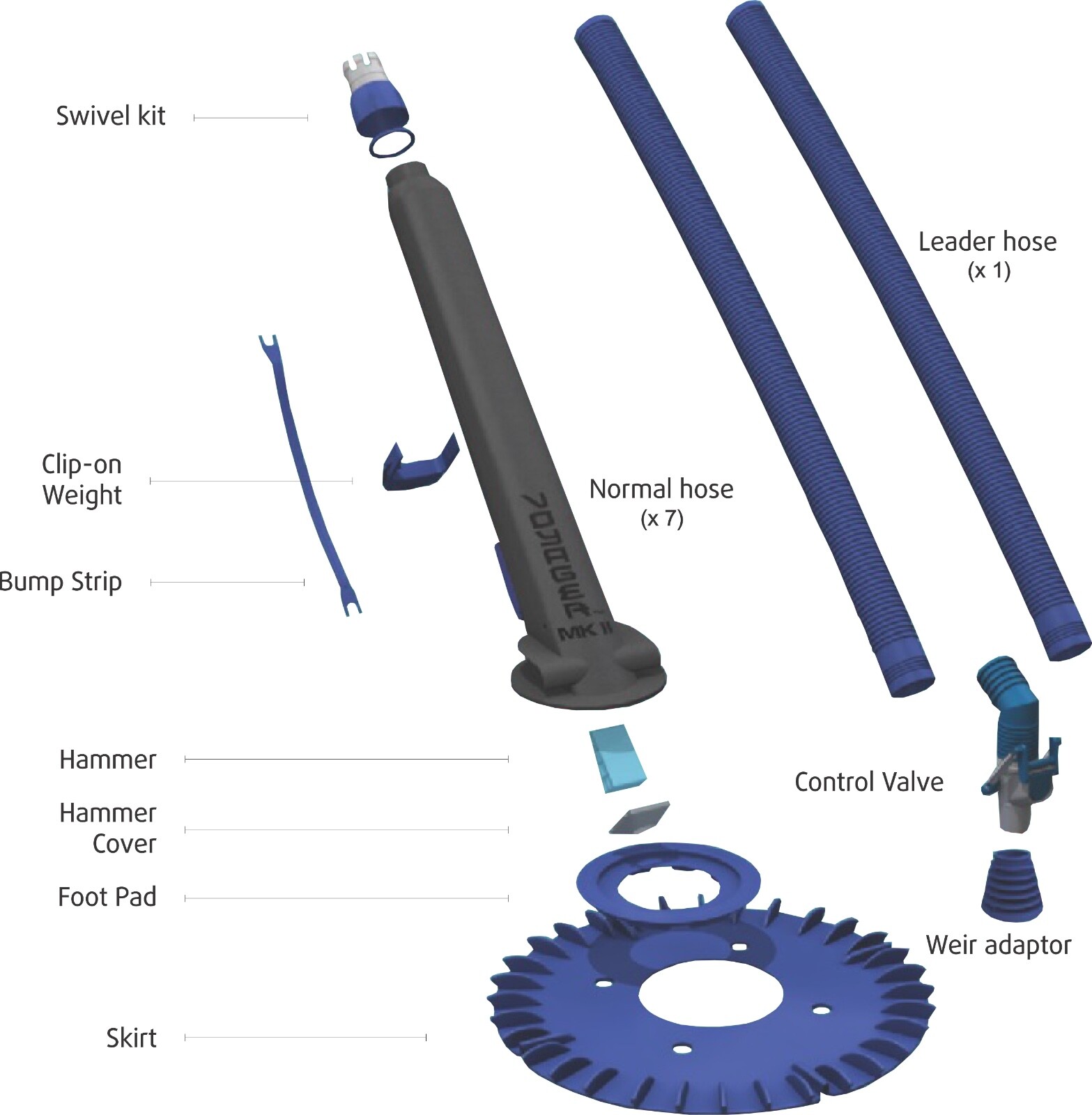 SWIMMING POOL CLEANE VOYAGER MKII SIDE SUCTION AUTOMATIC POOL CLEANER ...