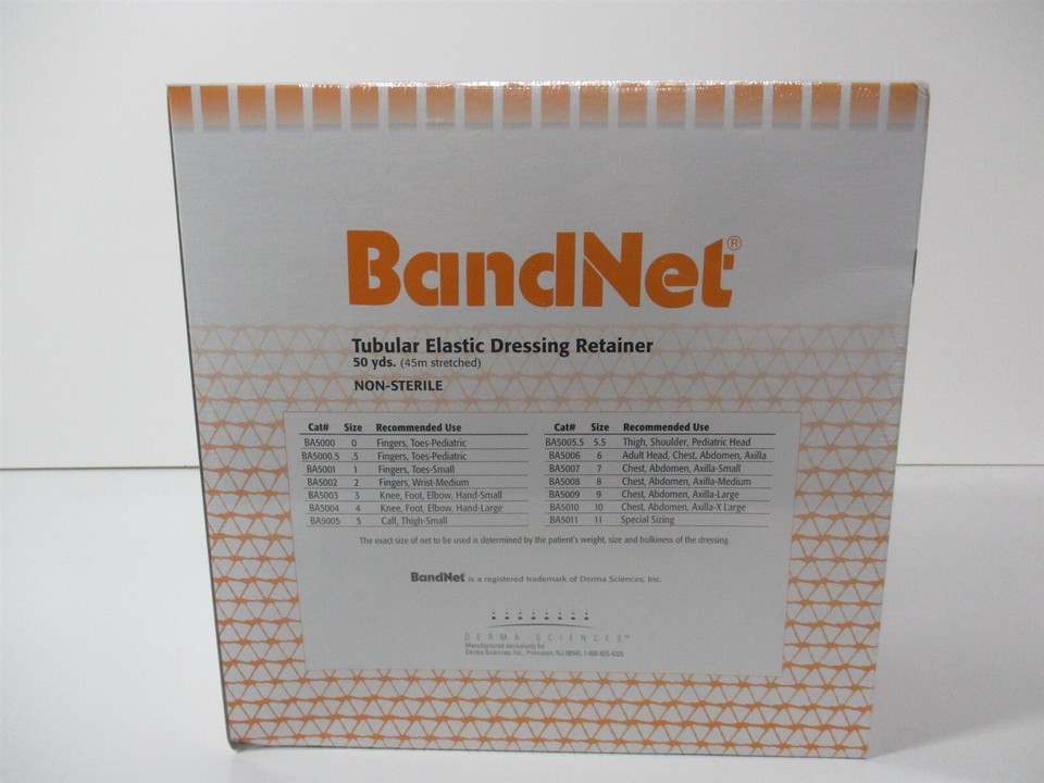 Derma Sciences (BA5005.5) 5" x 50 Yds (Size 5) Tubular Elastic Bandnet ...