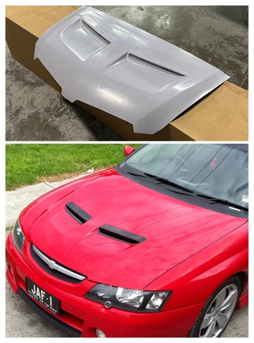 VE E3 HSV STYLE FIBREGLASS FLUTED BONNET SCOOP, UNIVERSAL FIT VS VT VX ...