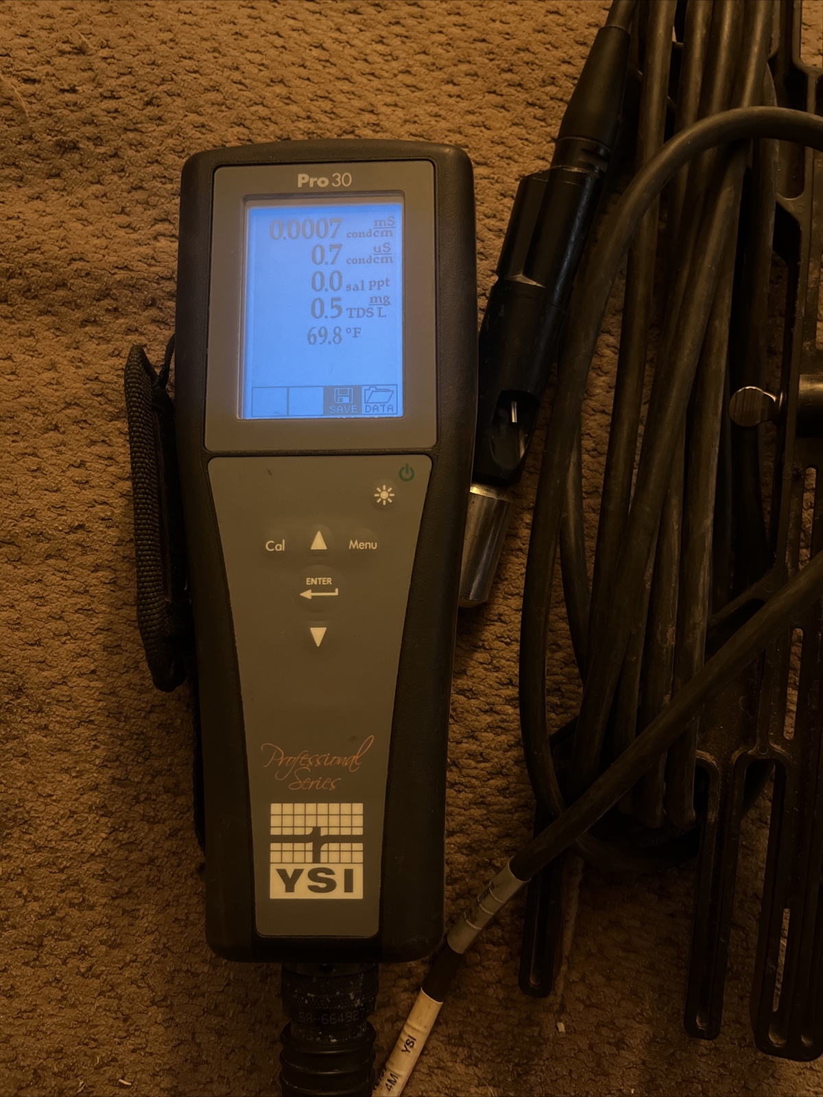 Hand Held YSI Pro30 Conductivity Meter With Probe! 4 Meter Cable (13.12 ...