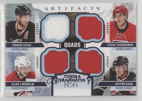 2017 Artifacts Tundra Teammates Quads /99 Jordan Staal Teuvo Teravainen ...