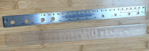 Vintage Business Forms Metal Ruler "Deerfield Products" 18" long ...
