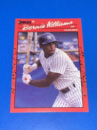 1990 Donruss Bernie Williams Rookie Card #689 New York YANKEES Set ...