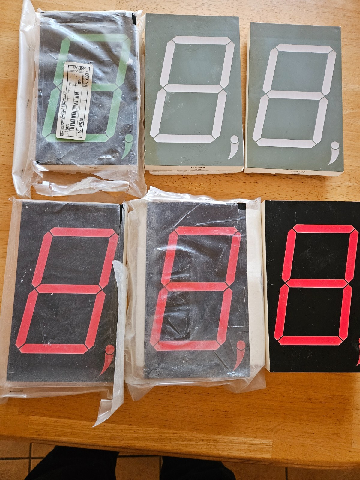6 LED Displays 5 Inch 7 Segment Red Green | eBay