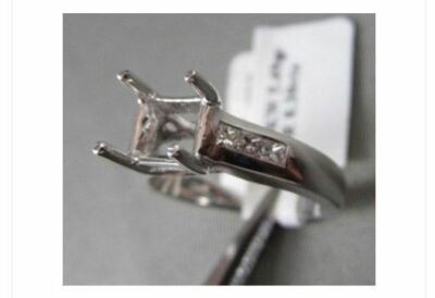 14KT DIAMOND PRICESS CUT LUCIDA SETTING ENGAGEMENT RING | eBay