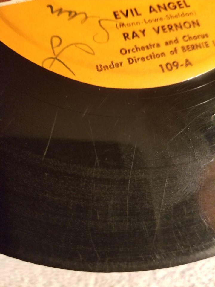 Ray Vernon Evil Angel I'll Take Tomorrow 7" Signed by Ray Vernon Cameo ...