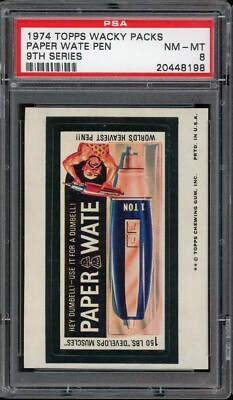 1974 Topps Wacky Packs 9th Series Paper Wate Pen PSA 8 | eBay