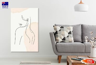 Woman Upper Body Line Art Design Wall Canvas Home Decor Australian Made ...