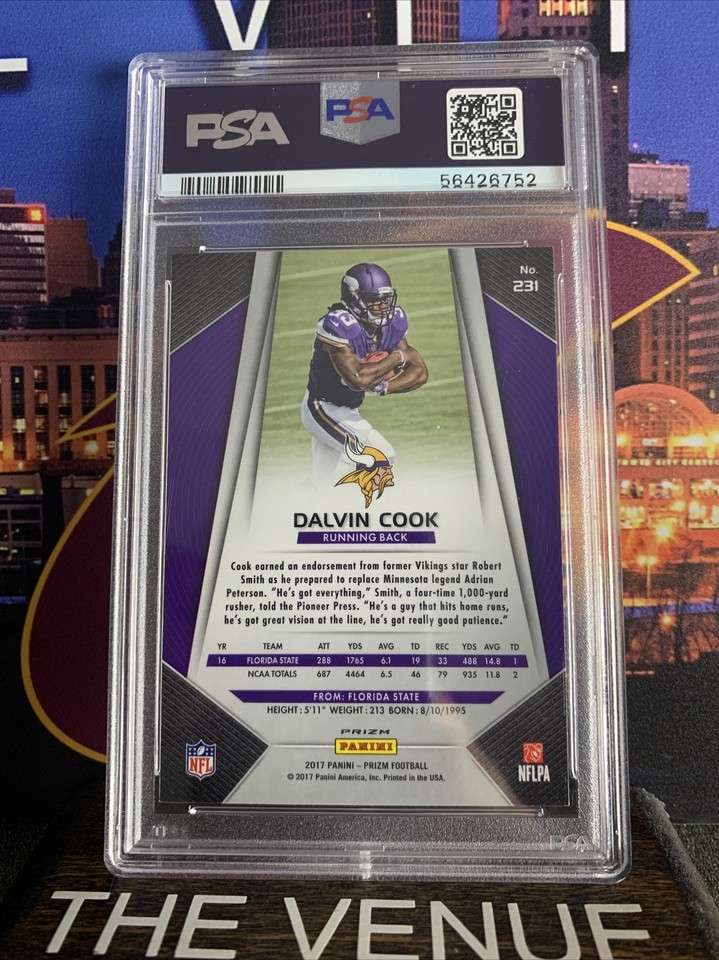 2018 Panini Honors Dalvin Cook RC Auto PINK PRIZM Rookie Autograph 4/4 ...