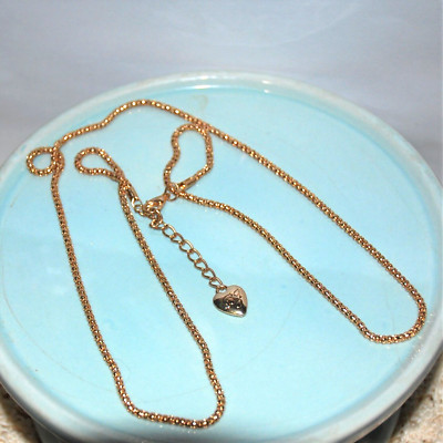 PRETTY 27 INCH JEWELRY ROLLED CHAIN WITH 2 INCH EXTENDER AND HEART | eBay