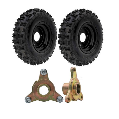 2PC 6" Rear 4.10-6 410-6 Tyre Rim Wheel + 23T Axle Hub Quad ATV ...