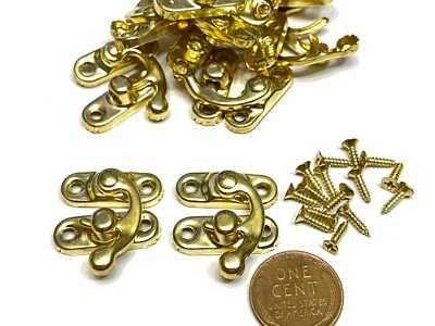 10 Sets Small gold latch Jewelry Box Hasp 26mm Lock (S) 2.6cm x2.3cm ...
