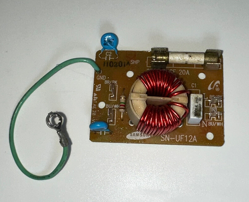 Original Samsung SN-UF12A Noise Filter w Fuse From Samsung MG14H3020CM Microwave | eBay