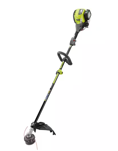 Ryobi 4-Cycle 18" Attachment Capable 30cc Straight Shaft Gas Trimmer ...