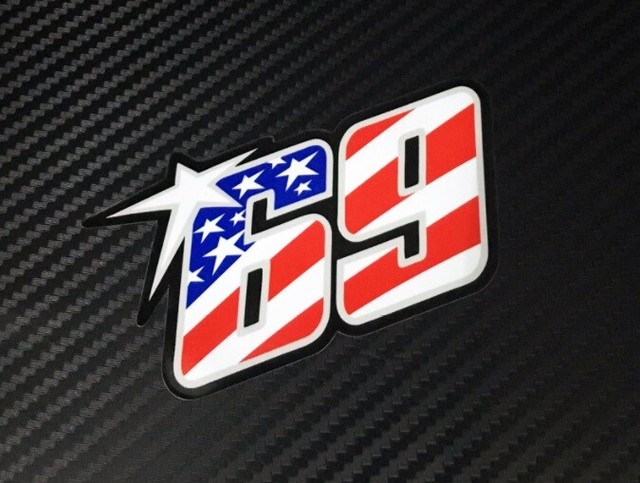 USA Flag Style Number 69 Sticker MotorGP Reflective Helmet Fuel Tank ...