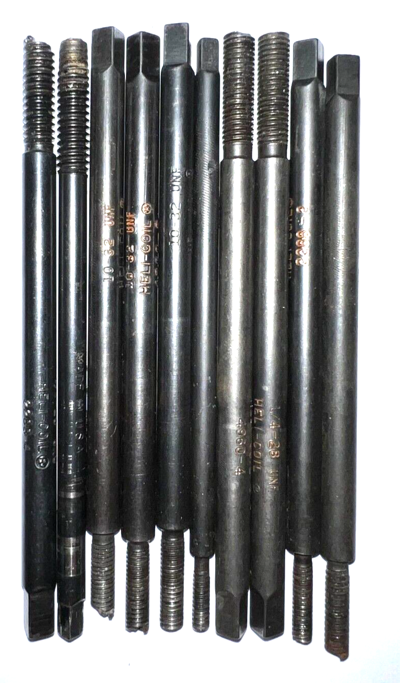 HELICOIL THREADED MANDREL ASSORTED SIZES 4-1/4" OAL LOT OF 10* | eBay