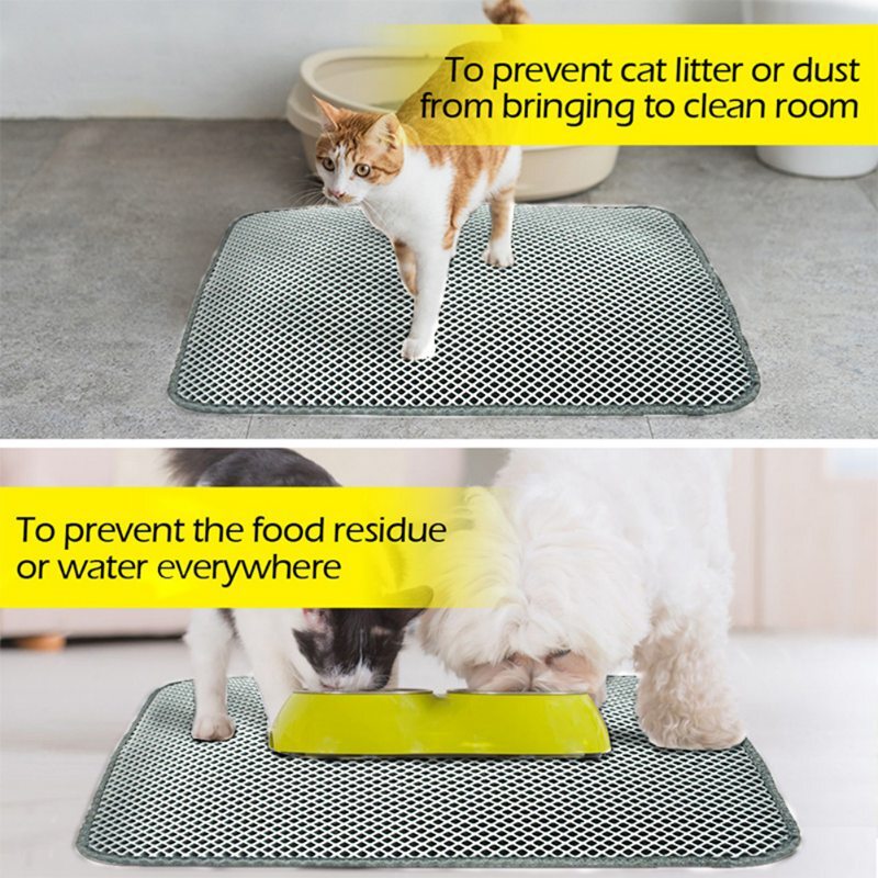 Kitty Cat Litter Mat Double Layer Waterproof Pets Litter Mats Pet ...