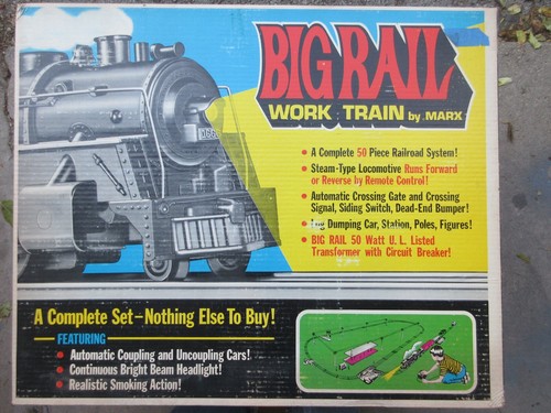 MARX o guage BIG RAIL WORK STEAM LOCOMOTIVE TRAIN SET #51350 vintage | eBay