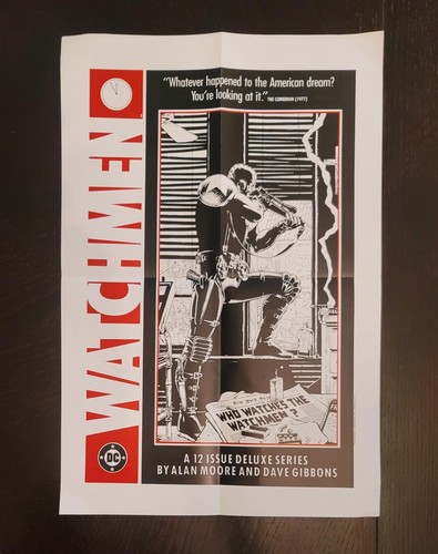 Original 1986 Watchmen Promo Poster The Comedian Comics lot #2, 4, 11 ...