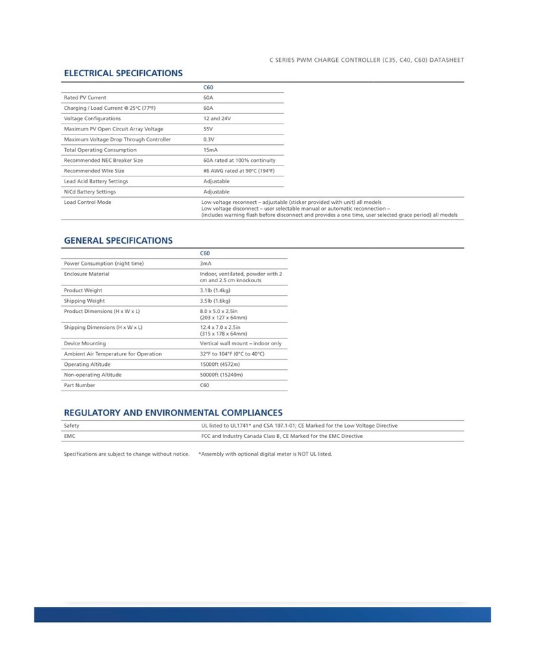 Xantrex C60 Charge Controller 60A 12/24V | Wind Generator / Hydro ...