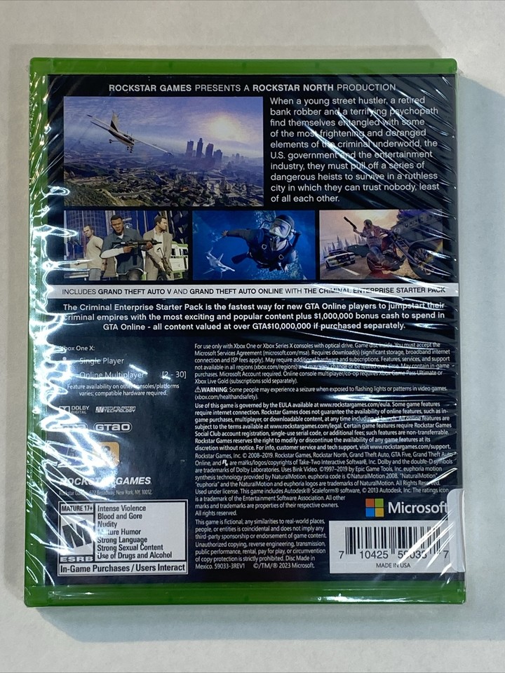 Grand Theft Auto V Premium Online Edition - Microsoft Xbox One X | eBay