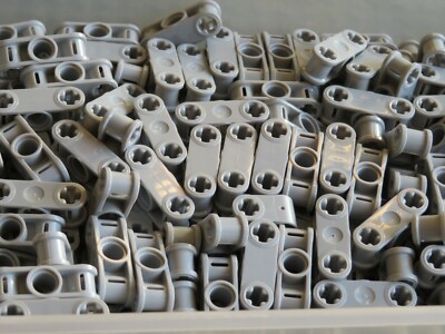 LEGO 5 x Light Bluish Grey Technic Axle and Pin Connector Perpendicular ...
