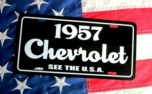 1957 Chevrolet license plate car tag 57 Chevy usa Bel Air Nomad ...