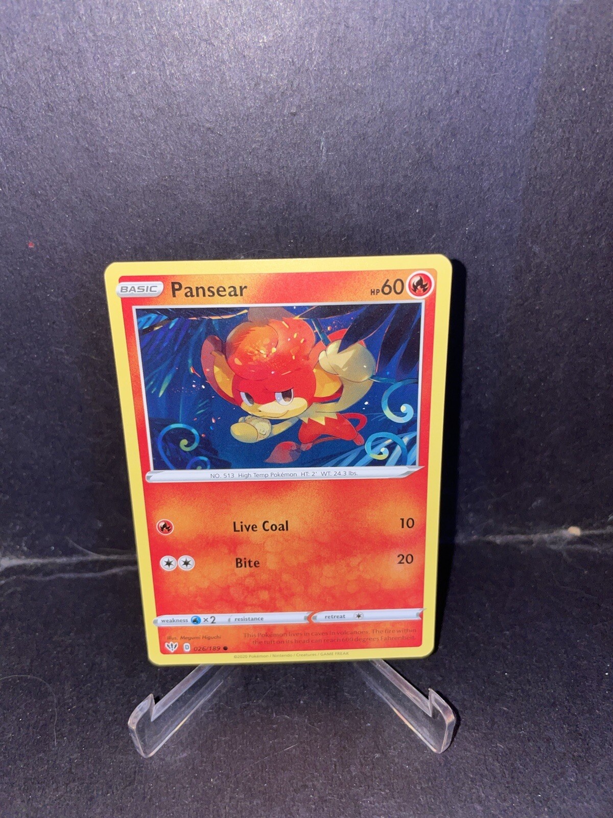 Pansear 26/189 - Darkness Ablaze - Common - Pokemon Card TCG | eBay
