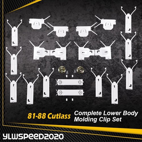 Fit For 1981-88 Cutlass Lower Body Chrome Door Trim Molding Clip ...