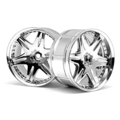 HPI 3622 Chrome Touring Car 6 Spoke 26mm Wheels for RS4 Sprint NIP RC ...