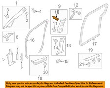 Honda OEM Interior-wndshld Pillar Trim Upper Clip Right 91561TA5A01 for ...