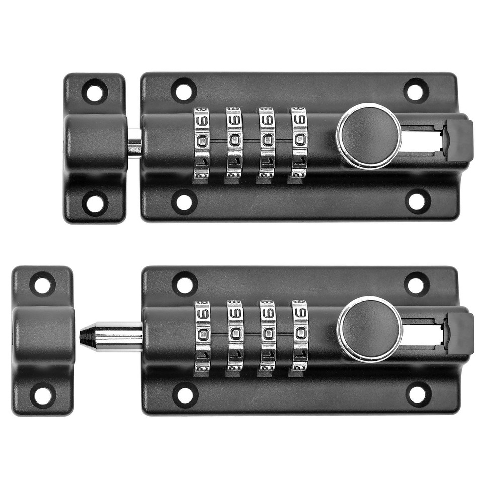 4 Digit Pin Code Combination Bolt Lock Kit Slide Door Latch Lock with ...