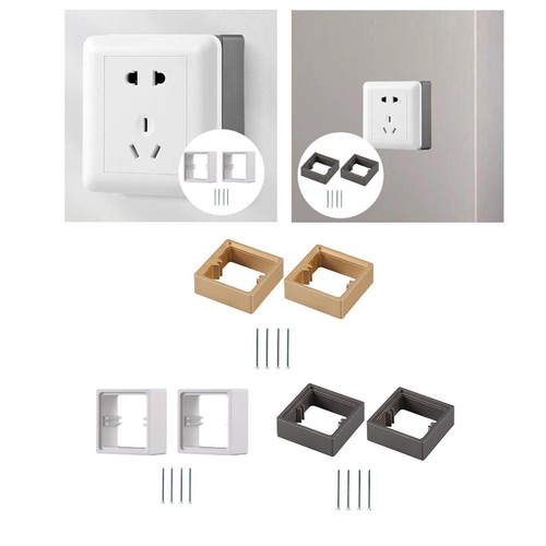 2 Pieces Single Socket Spacers Switche Accessory for Office School ...