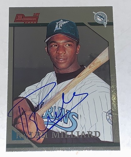 Ralph Milliard SIGNED 1996 1st Bowman Silver Foil Card #379 Auto RC ...