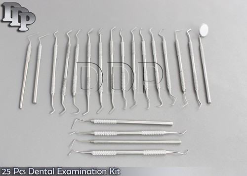 25 Pcs Dental Examination Kit Standard Instrument Hygiene Premium ...