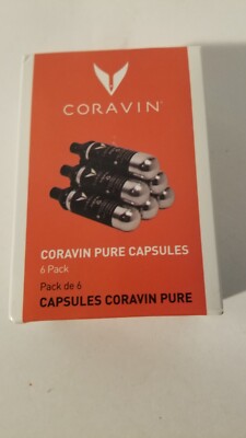 Coravin Pure Argon Capsules - 6 Pack - Preserve Wine for Years - For ...