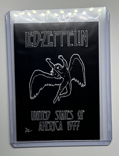 Led Zeppelin Limited Edition Artist Signed “Rock Icons” Trading Card 3/ ...