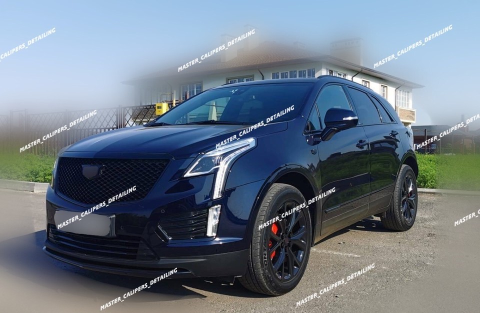 Red Cadillac XT5 customized metal made brake caliper covers for ...