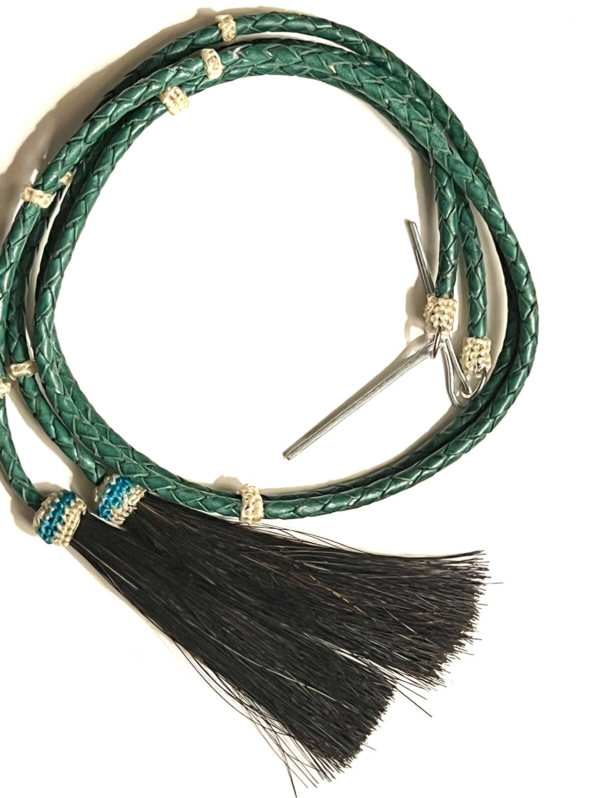 Green Leather Rodeo Stampede Strings for Cowboy or Cowgirl Hats | eBay