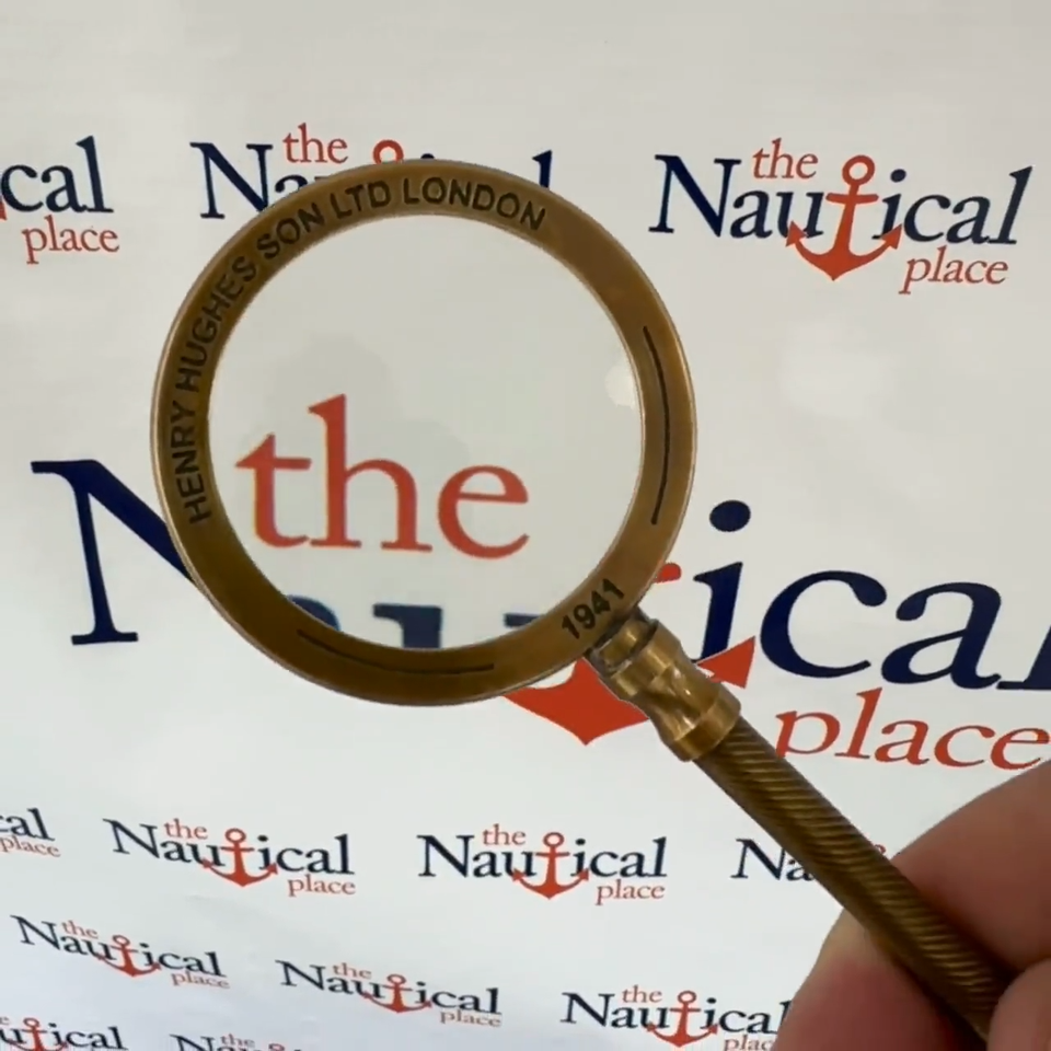 5.5" Brass Magnifying Glass - Antique Finish Hand Held Magnifier ...