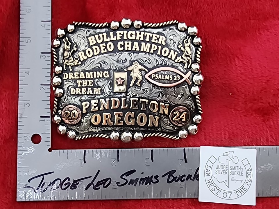 BULLFIGHTER RODEO CHAMPION TROPHY BUCKLE PRO☆PENDLETON OREGON☆2024☆RARE ...