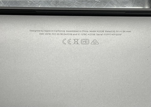 Silver 2020 Apple MacBook Pro Laptop Model Number # A2338 13" M1 | eBay