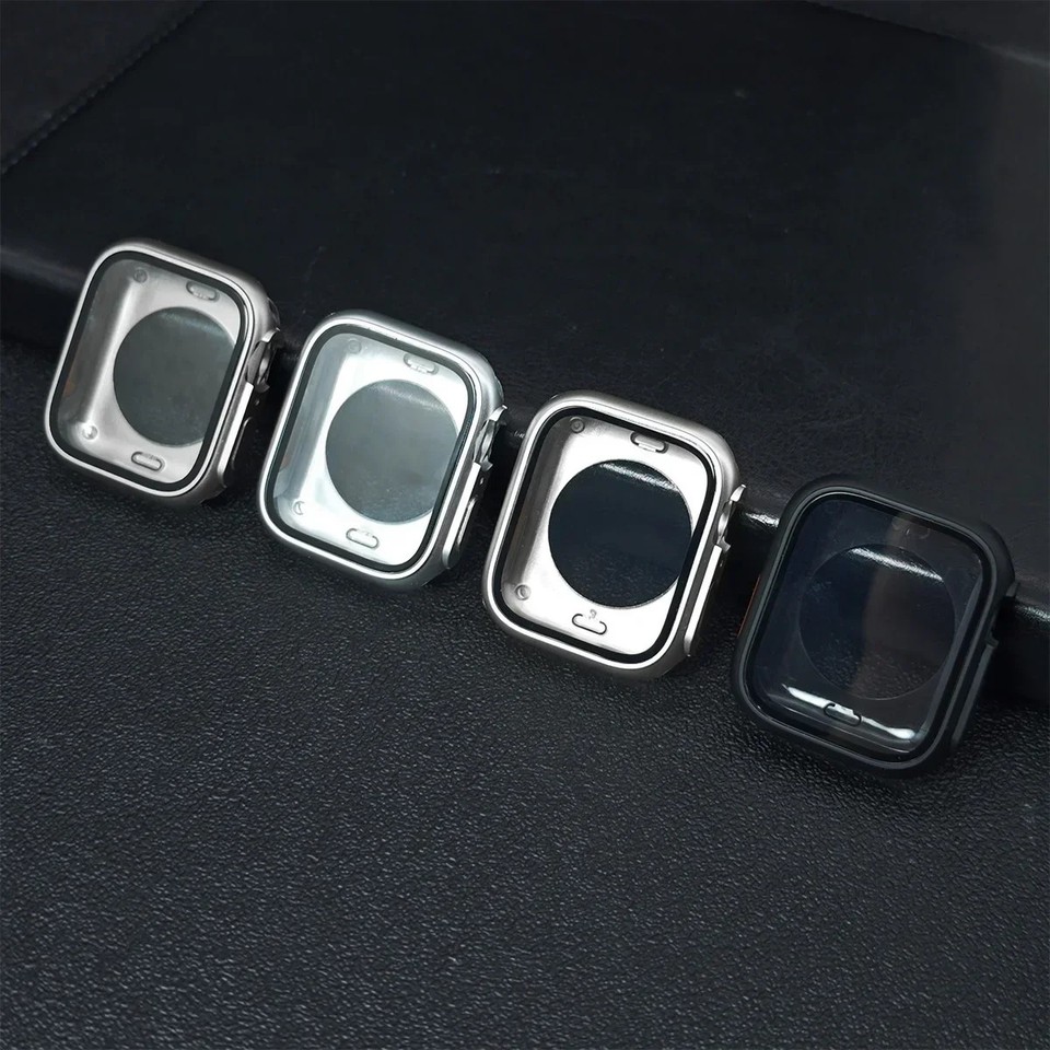 Stainless Steel Milanese iWatch Band+PC Case For Apple Watch 46/45/44 ...