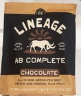 LINEAGE PROVISIONS AB COMPLETE PROTEIN POWDER CHOCOLATE 2.8LBS EXP 10/ ...