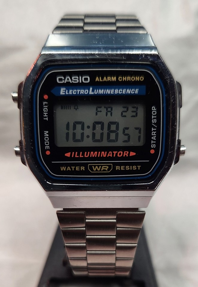 CLASSIC CASIO A168 QUARTZ DIGITAL WATCH ALARM CHRONO ELECTRO ...