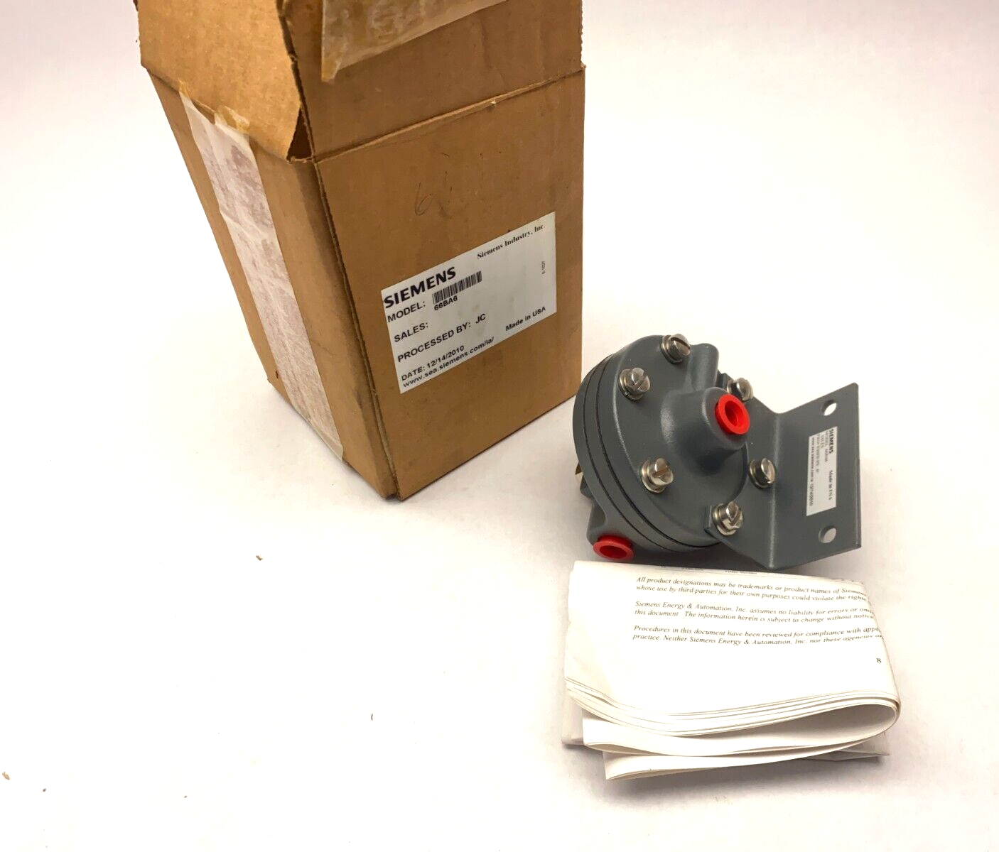 Siemens 66BA6 Series 66 Amplifying & Reducing Pneumatic Relay 1 6 for ...