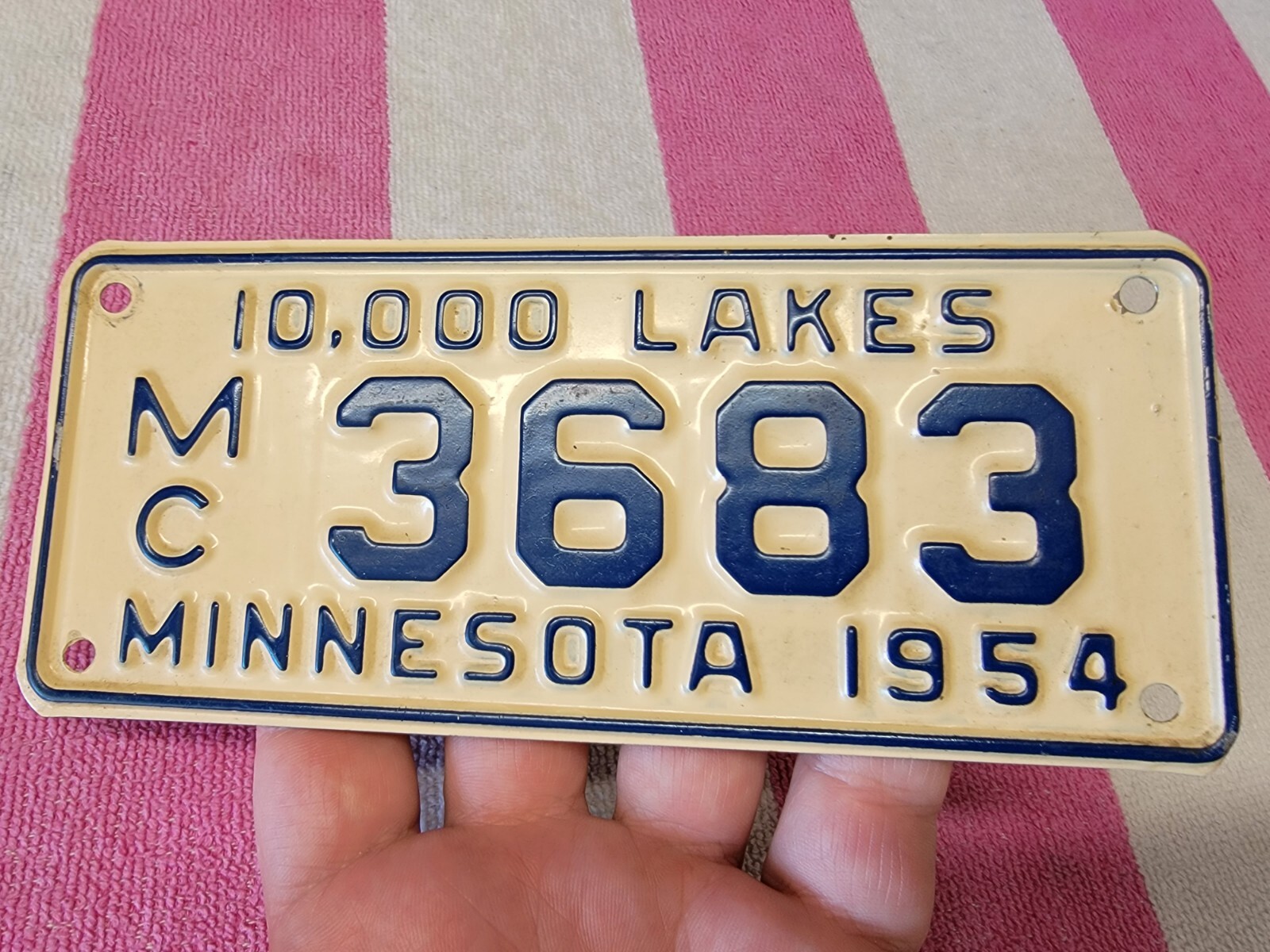 1954 Minnesota Motorcycle License Plate. | eBay