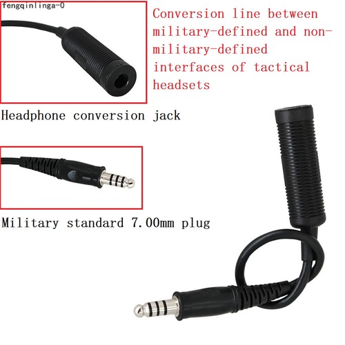 Tactical Headset PTT Adapter Cable For U-174 NATO/Military To Civil ...